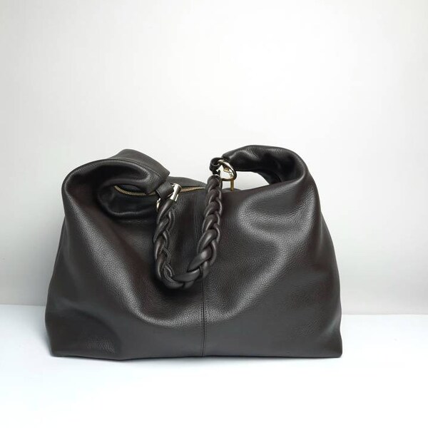 Braided Leather Bag - Etsy