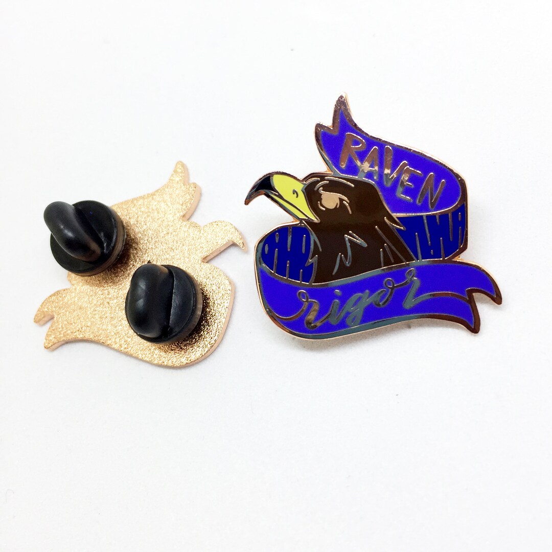 Raven Rigor Enamel Pin - Etsy