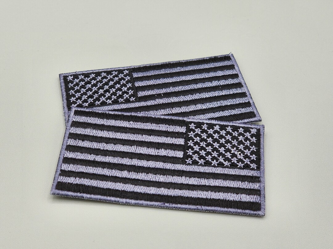 American Flag Patch (3.5"x2"), Embroidered Iron-on/sew-on/hook and Loop ...