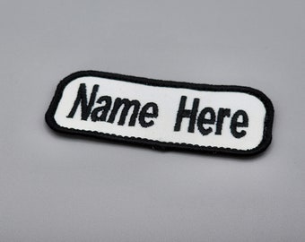 Custom Name Tag Patch Fully Embroidered (iron-on) - Etsy