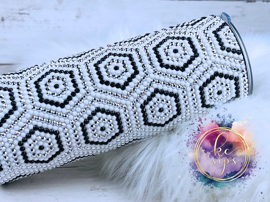 Hexagon Bling 25 Ounce Skinny Duo Rhinestone Tumbler Custom - Etsy