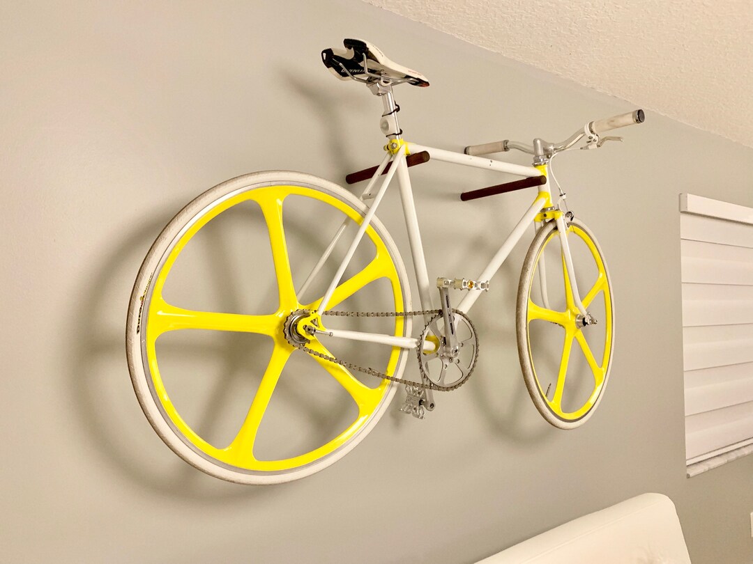 Wall Bike Storage. Simple Modern Minimalist Wooden Bicycle Rack ...