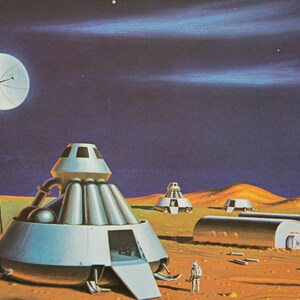 1972 Mars Base Vintage Sci-fi/space Age Print - Etsy