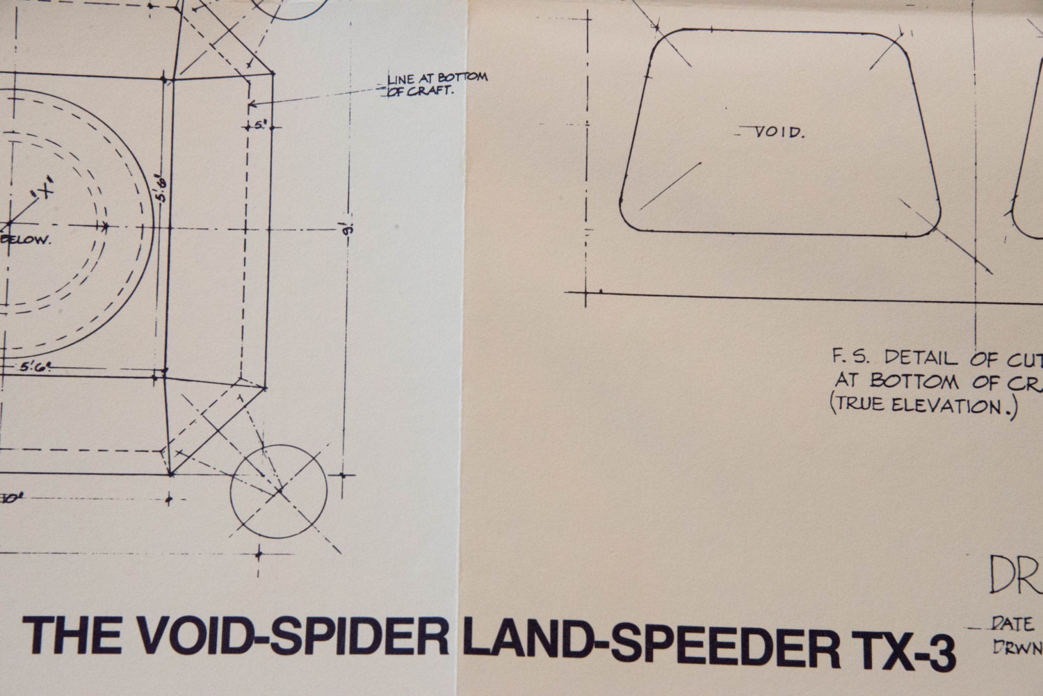 Star Wars Void-spider TX-3 Original 1977 Blueprint - Etsy