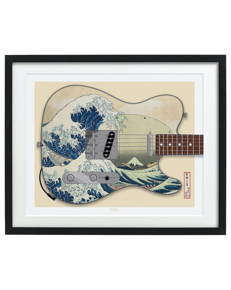 Telecaster Japanese the Great Wave Guitar, Pop Art, Musician, Rock N ...