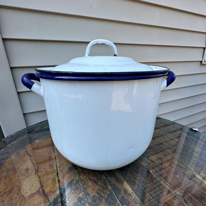 Enamelware Stock Pot - Etsy