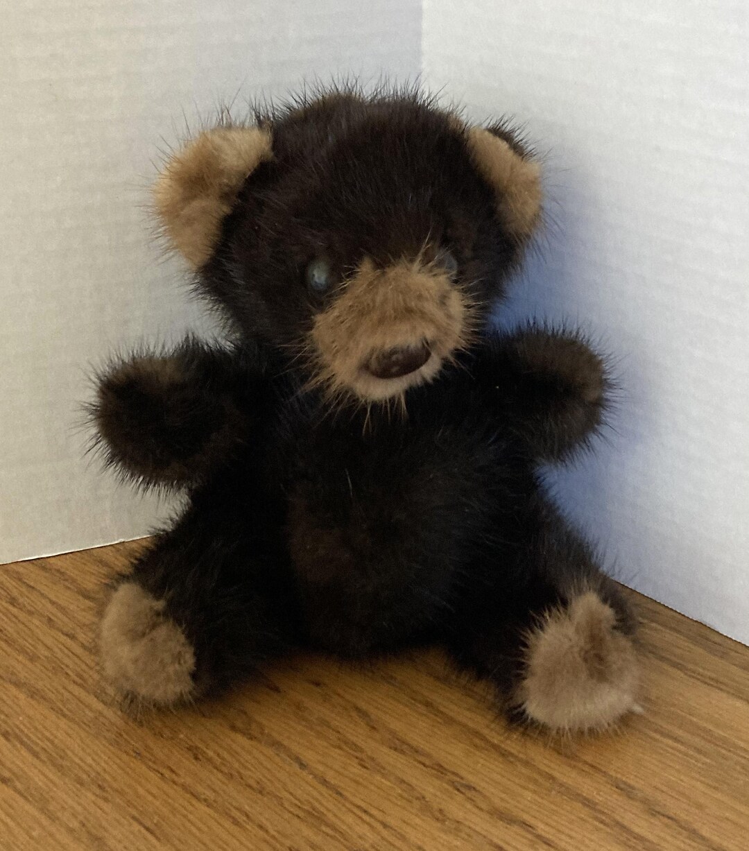 Vintage Brown Genuine MINK BEAR Plush CUTE! - Etsy