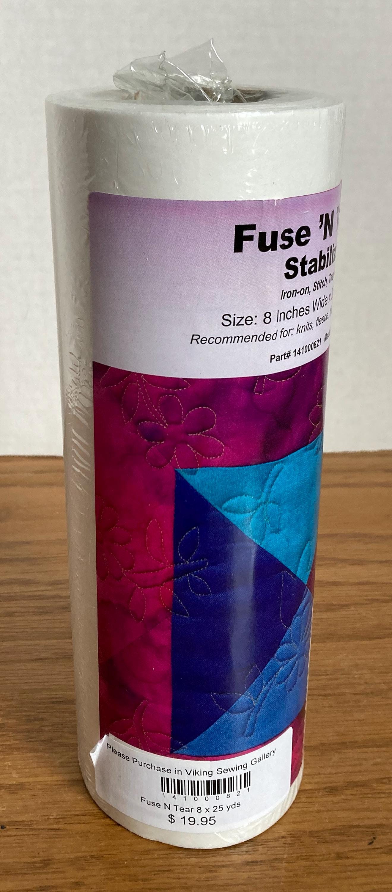 Fuse 'N Tear STABILIZER Iron-on, Stitch, Tear-a-way 8 X 25 Yds NEW - Etsy