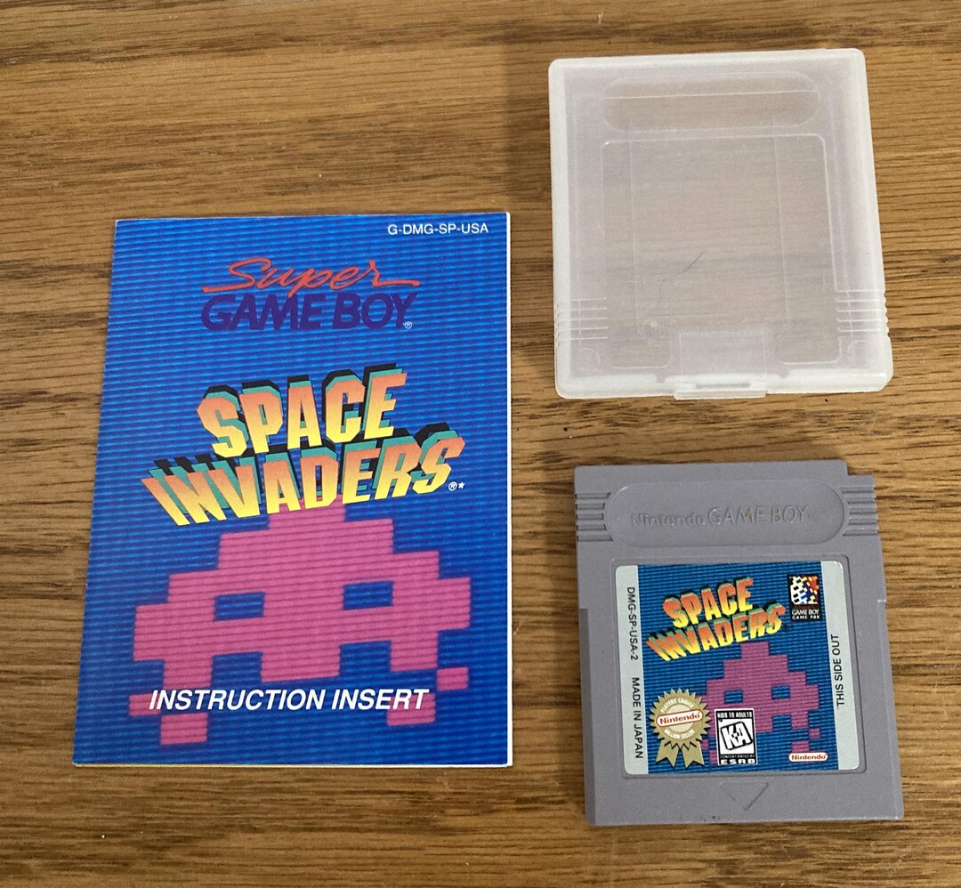 Nintendo Super Game Boy SPACE INVADERS Authentic Game Tested Works Well ...