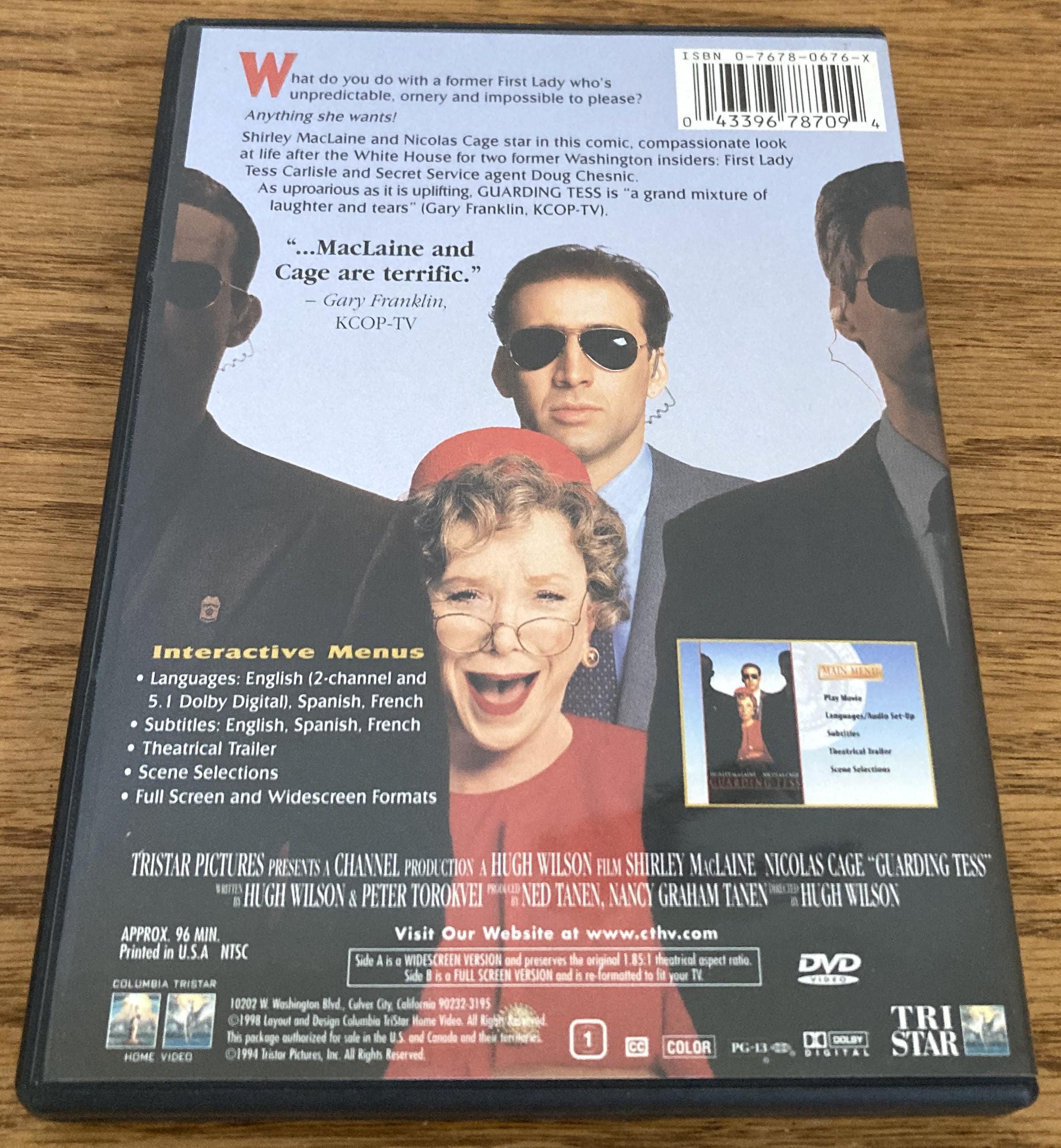 Guarding Tess DVD Movie Starring Nicolas Cage, Shirley Maclaine NICE ...