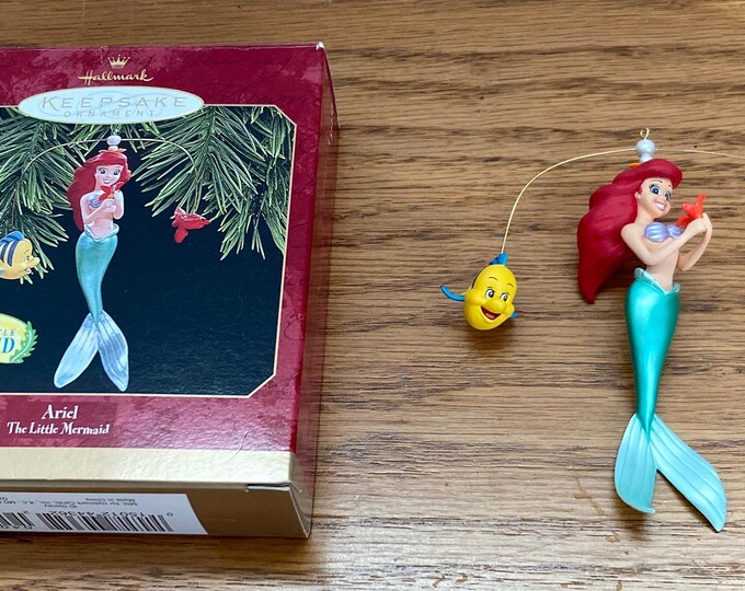 1997 HALLMARK Ariel the Little MERMAID Keepsake ORNAMENT in Original ...