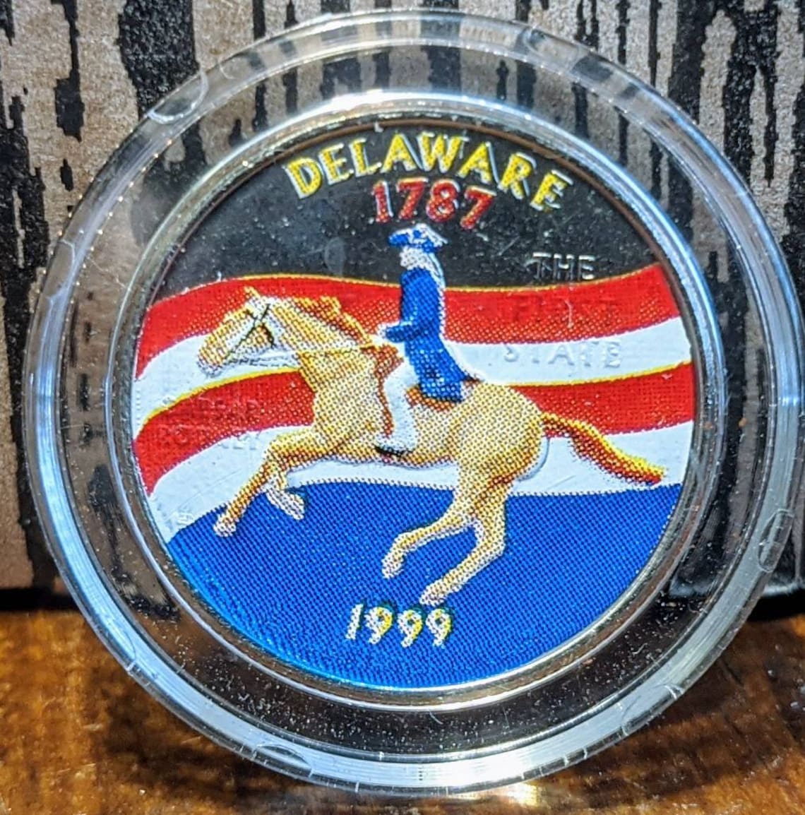 1999 P BU Delaware Statehood Quarter Dollar Coin Colored | Etsy 1999 P BU Delaware Statehood Quarter Dollar Coin Colored | Etsy