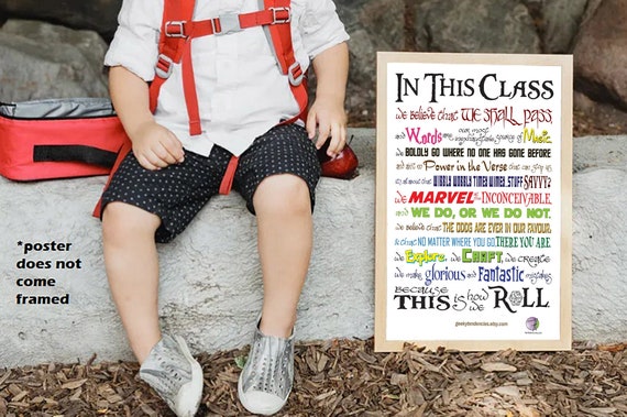 11 x 17 In This Class we believe we shall pass | Etsy