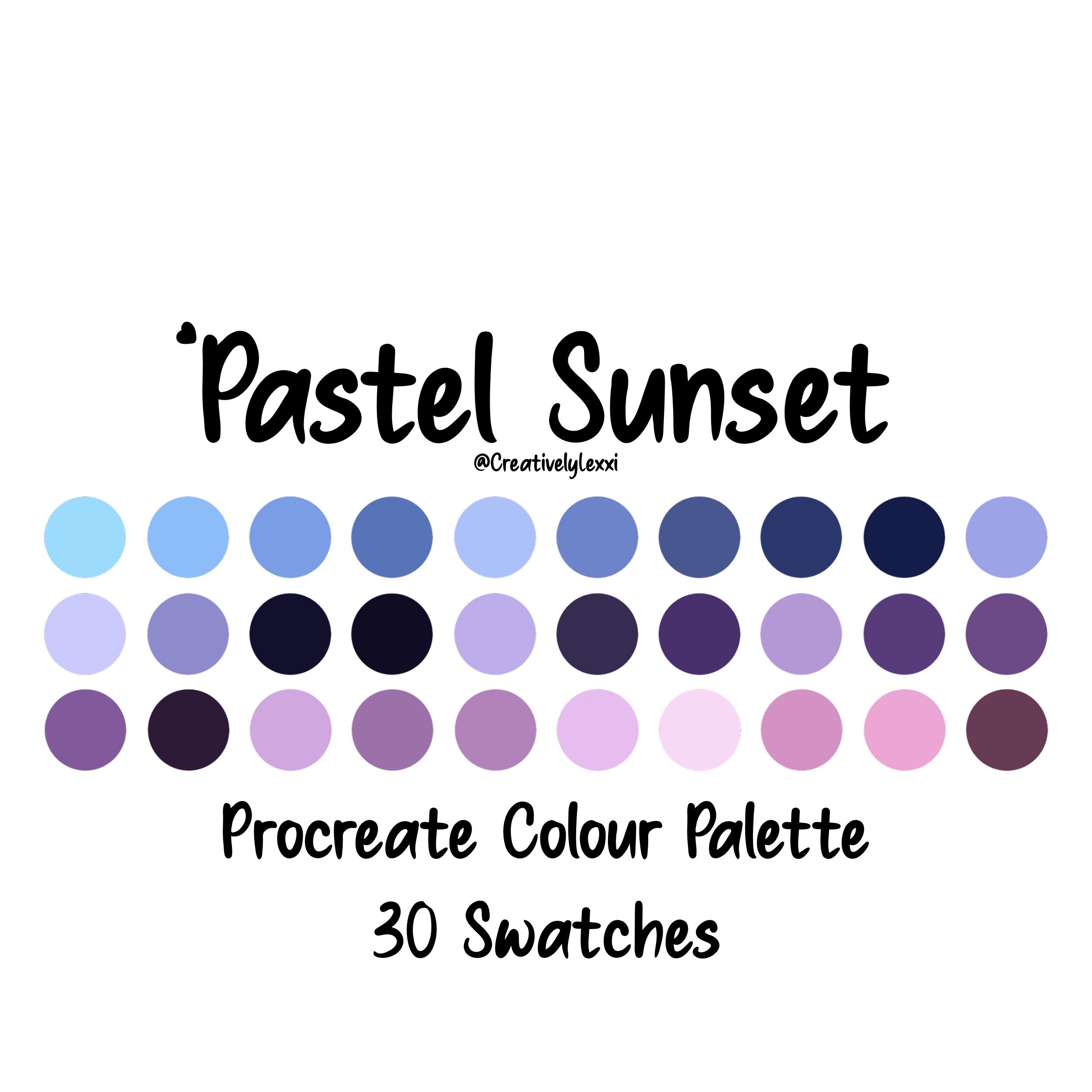 Procreate Color Palette, Procreate Swatches, Procreate Art, iPad ...