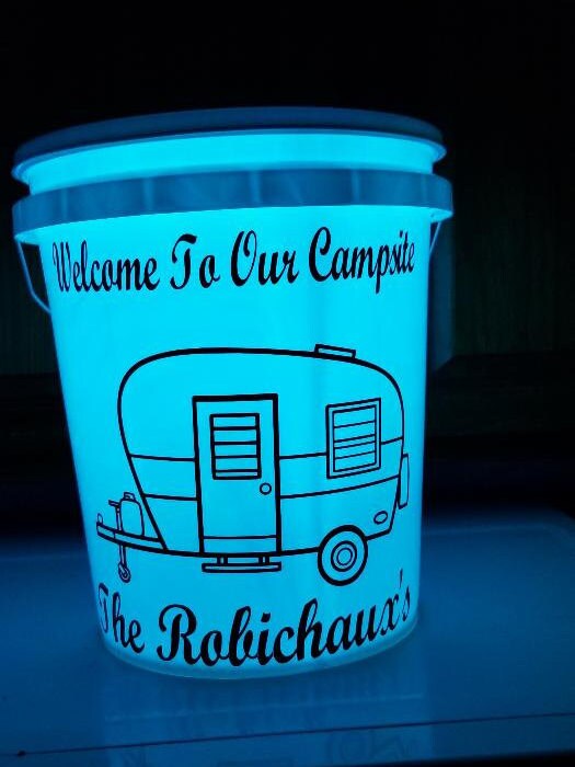 LED Light up Buckets, Personalized LED Bucket, Camping LED Bucket ...