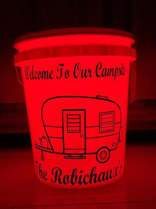 LED Light up Buckets, Personalized LED Bucket, Camping LED Bucket ...
