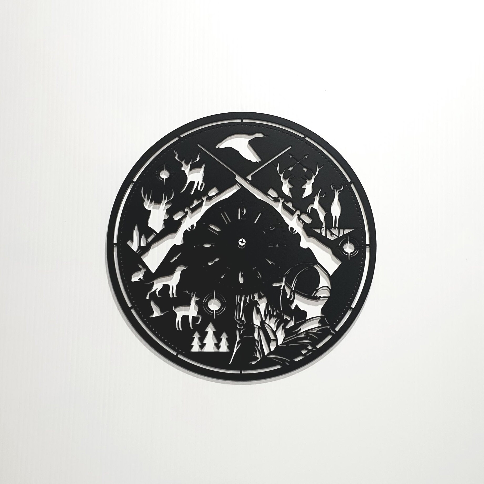 Acrylic Lasered Hunting Wall Clock sold by Chan Chan | SKU 214865 ...