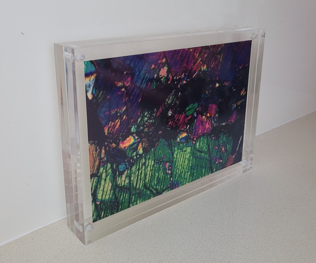 Geological Thin Section Art, Mineral Photography in Perspex Block - Etsy