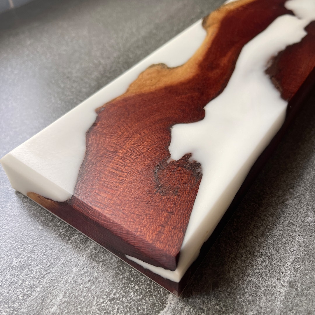 Australian Red Gum and White Resin Magnetic Knife Block - Etsy