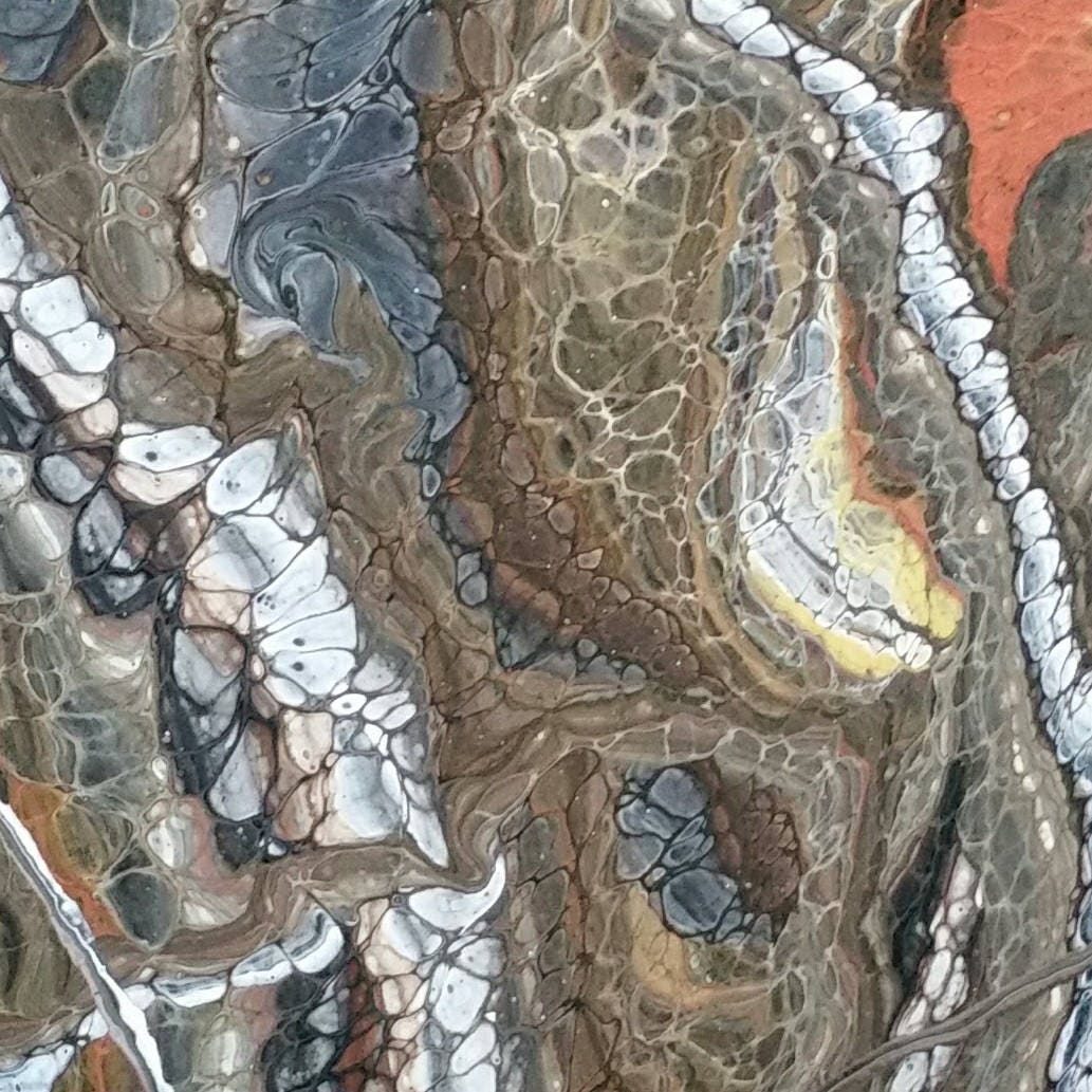 Painted Table Centrepiece, Original acrylic abstract art - Inspired by ...