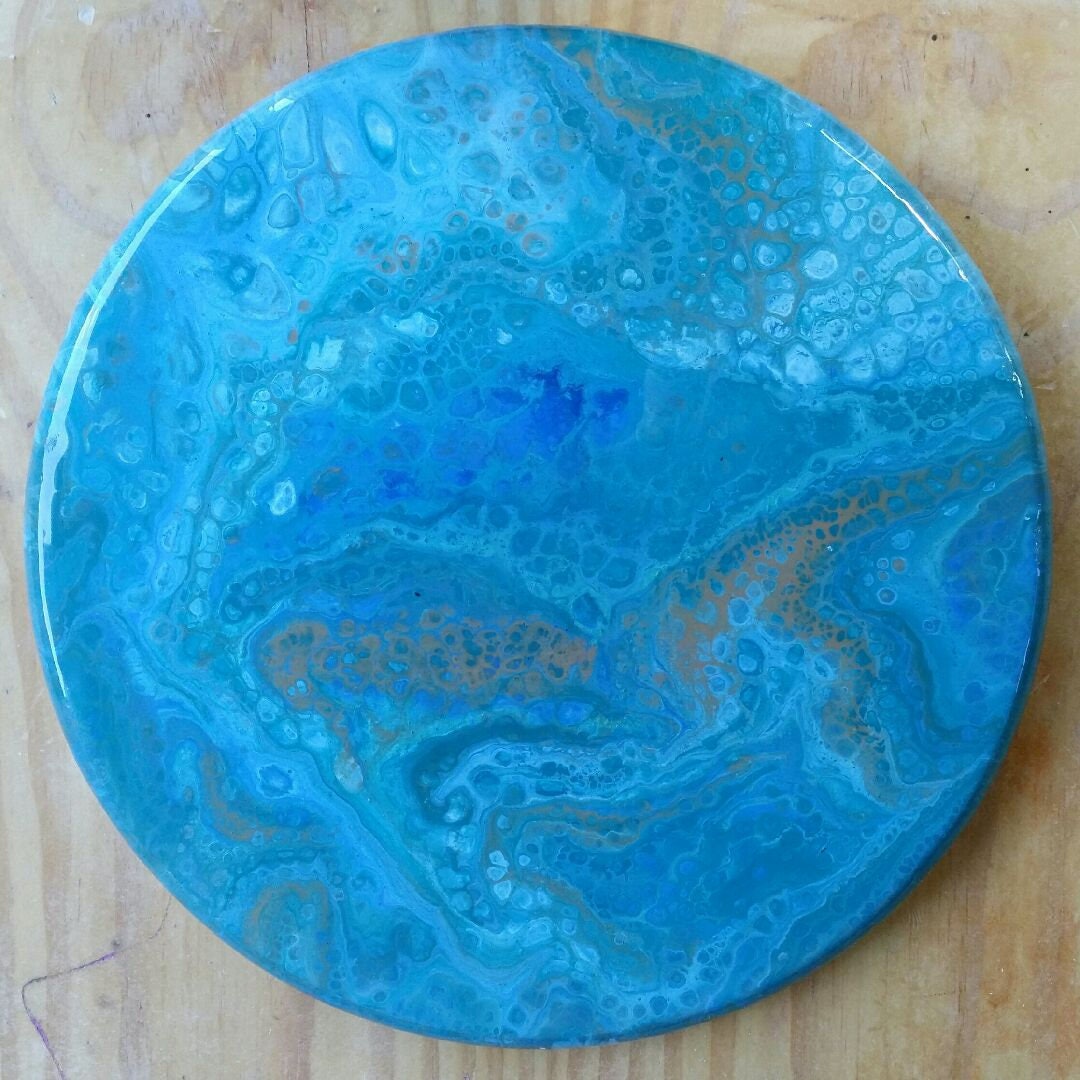 Custom Table Centrepiece with original acrylic and resin abstract ...