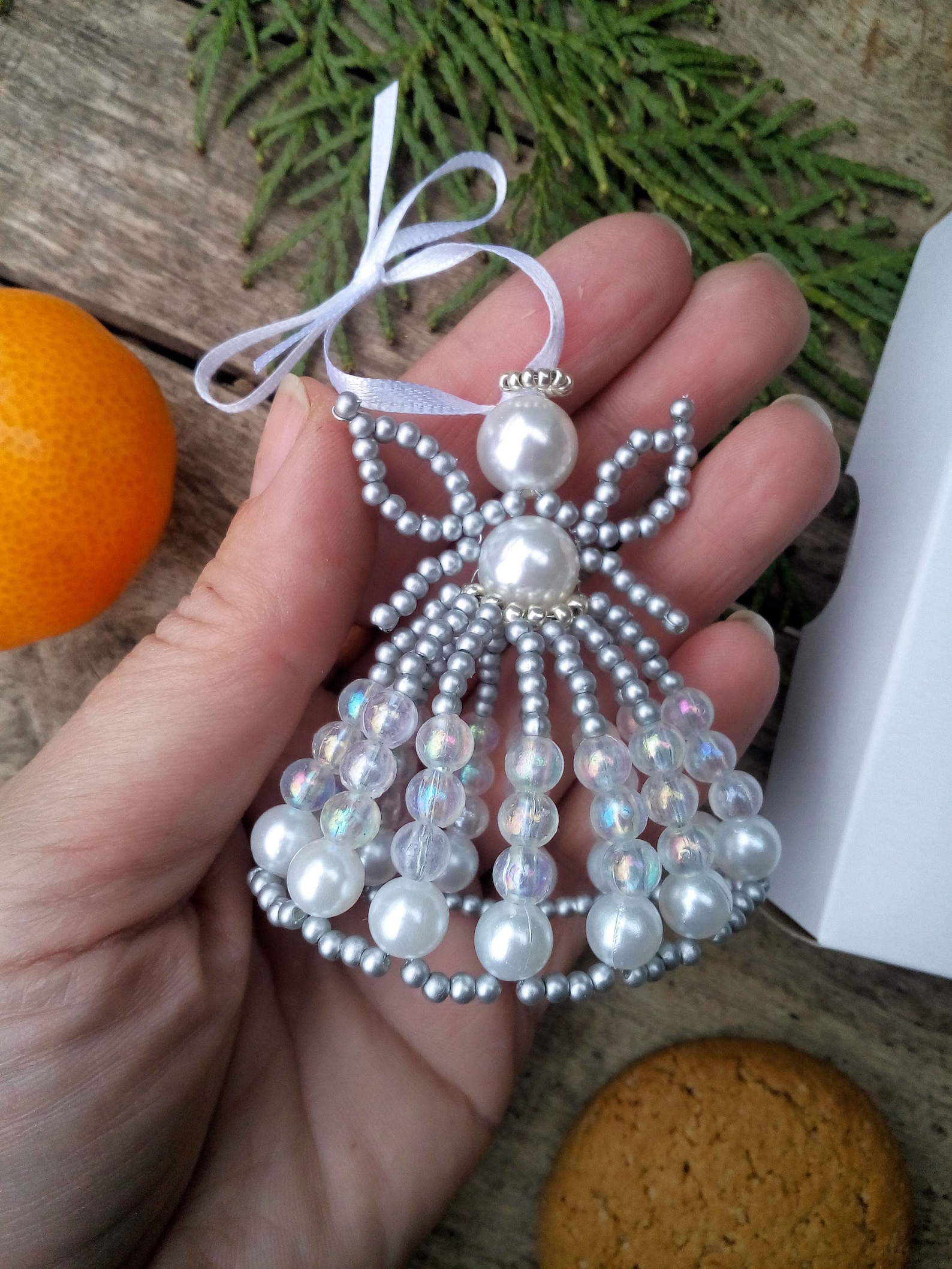 Beaded Angel Tutorial English Standing Angel Ornament Beading - Etsy