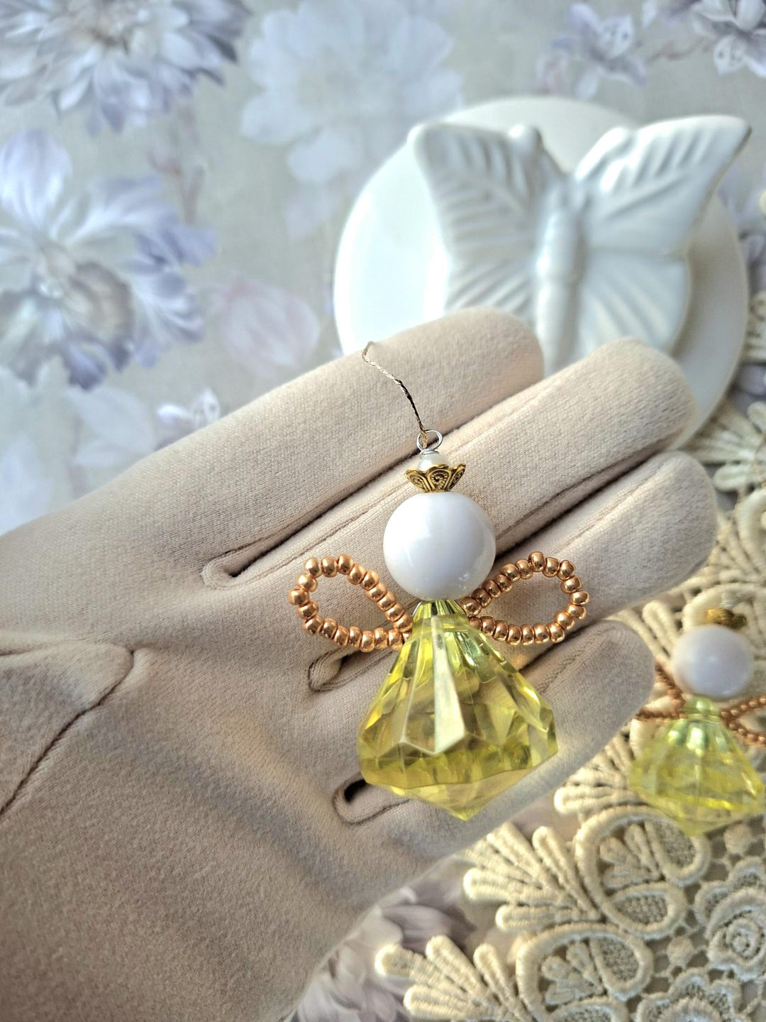 Memory Angel Ornament, Sun Catcher Angel, Gift Tag, Baby Shower Favor ...