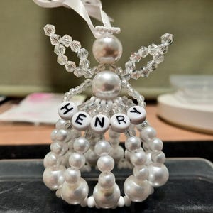 Custom Name Angel | Handmade Personalized Gift Angel Charm | Baptism ...