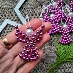 Beaded Angel Tutorial DIY, How to Make Small Beaded Angel, English ...