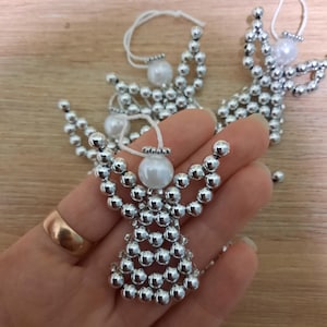 Beaded Angel Tutorial DIY, How to Make Small Beaded Angel, English ...