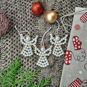 Beaded Angel Tutorial DIY, How to Make Small Beaded Angel, English ...