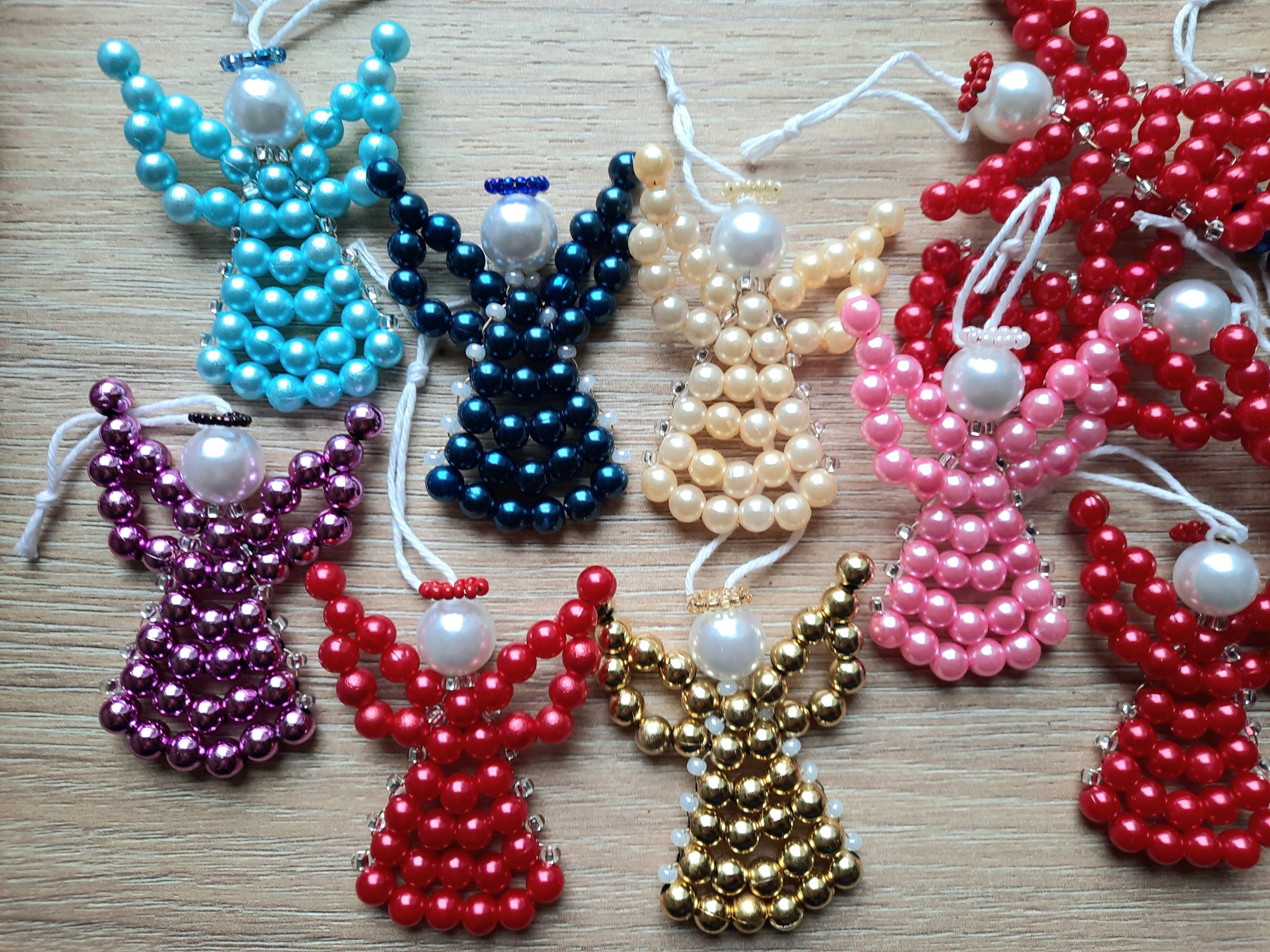 Beaded Angel Tutorial DIY, How to Make Small Beaded Angel, ENGLISH ...