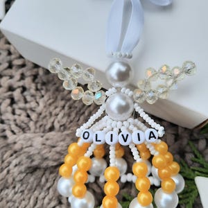Custom Name Angel | Handmade Personalized Gift Angel Charm | Baptism ...