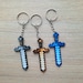 Pixel Diamond Gold Iron Sword Keychain | Gamer Cosplay Gift for Girls ...