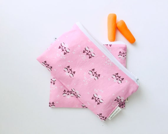 Baggies Small Baggies Reusable Baggies Snack Bags Small Snack Bag Reusable Snack Bag Reusable Food Pouch Food Pouch Zero Waste Etsy