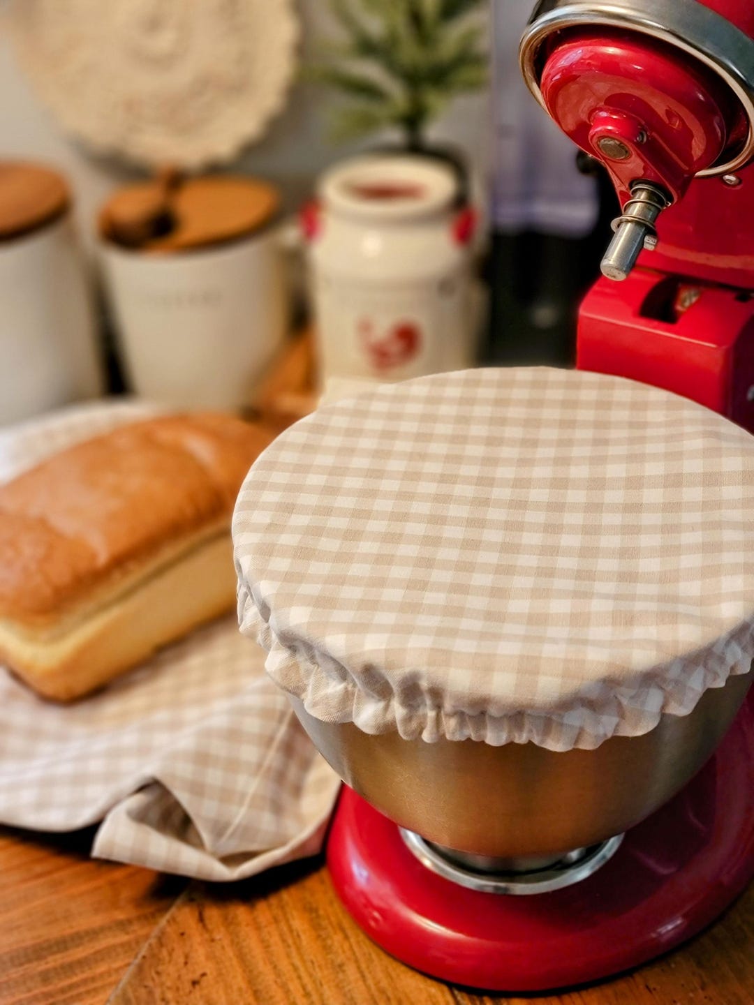 Handmade Cotton Mixing Bowl Cover: Kitchenaid Compatible, Reusable - Etsy
