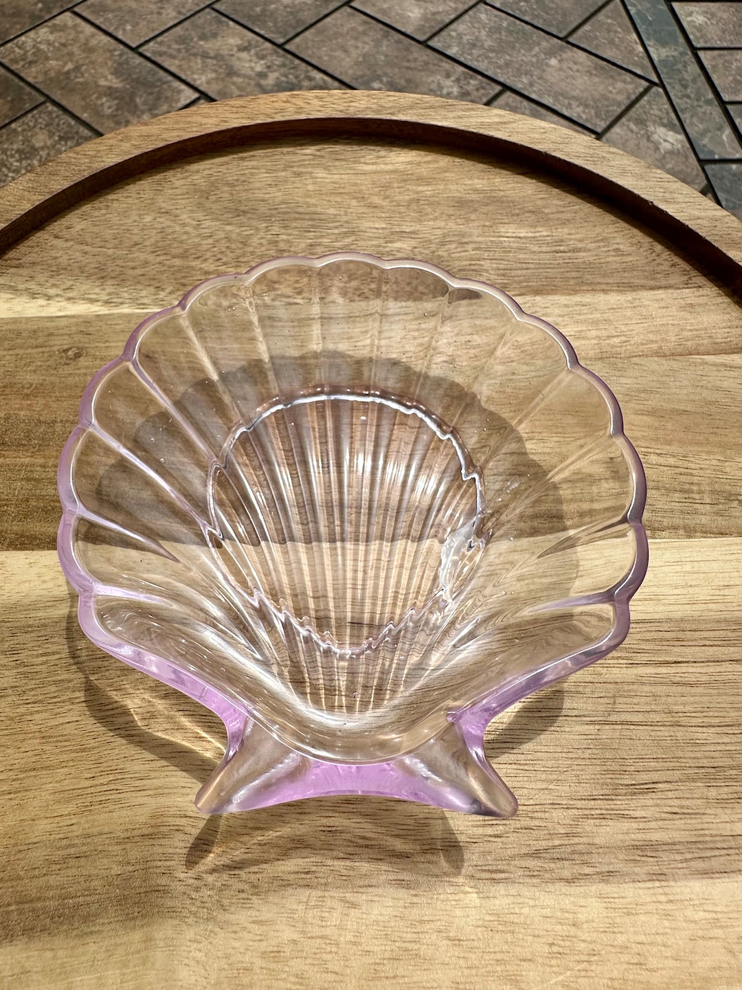 Light Purple Transparent Resin Sea Shell Dish, Shell Trinket Dish ...