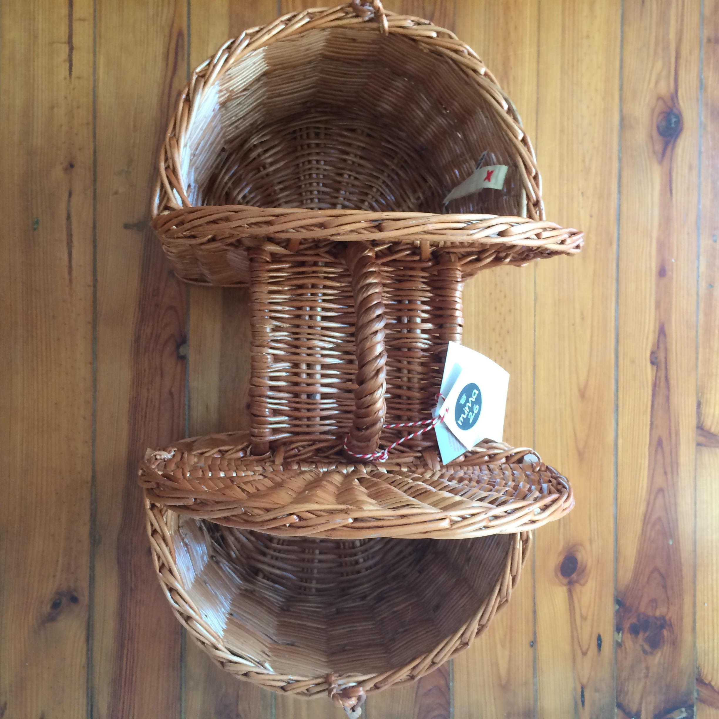 Hand-woven Wicker Bicycle Double Basket Lidded Wicker Bicycle | Etsy