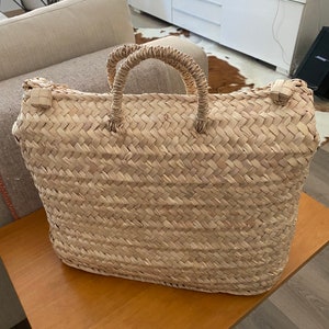 Palm Basket With Two Handles Portuguese Basket Handmade - Etsy