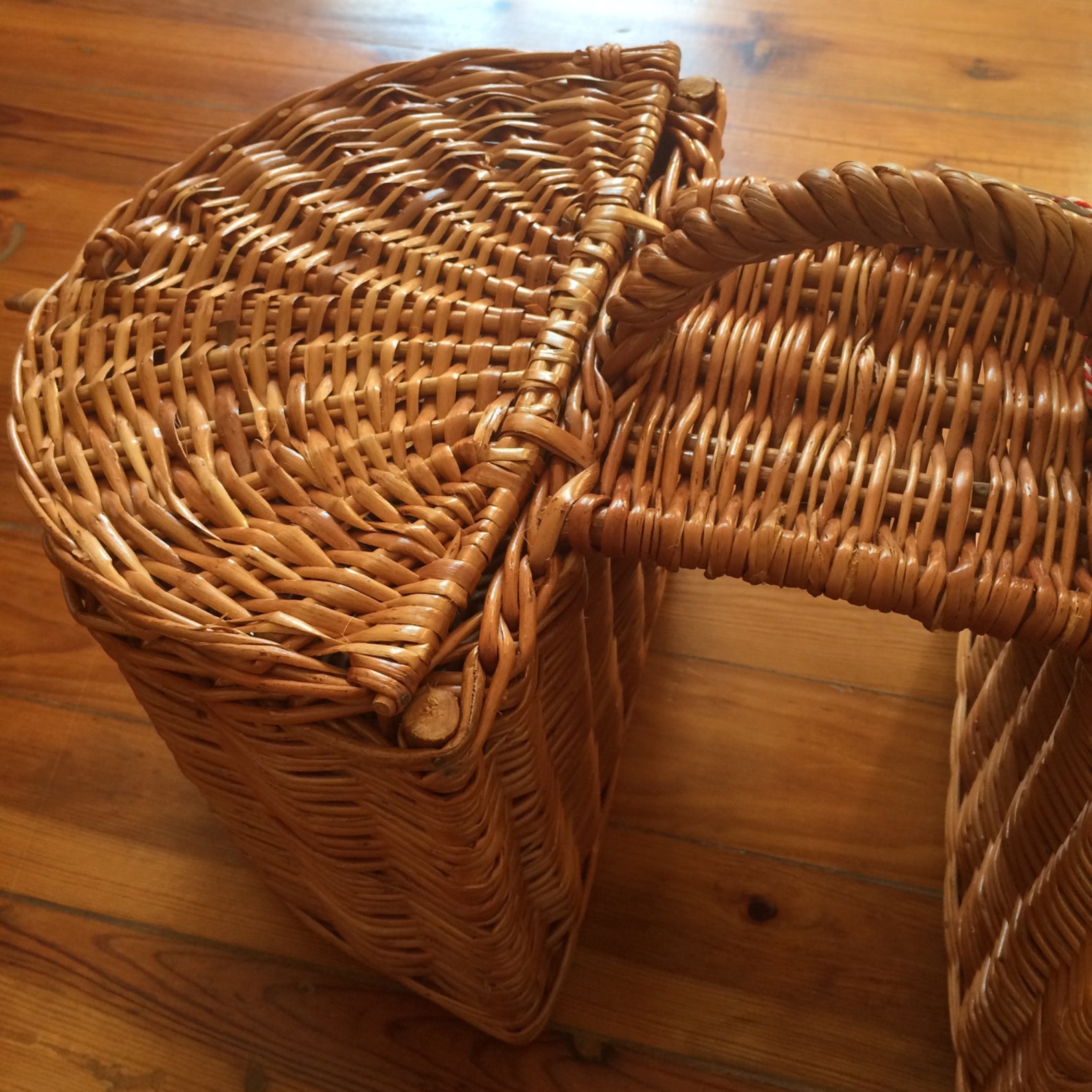 Hand-woven Wicker Bicycle Double Basket Lidded Wicker Bicycle - Etsy
