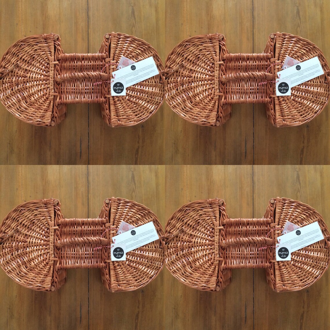 Hand-woven Wicker Bicycle Double Basket Lidded Wicker Bicycle | Etsy