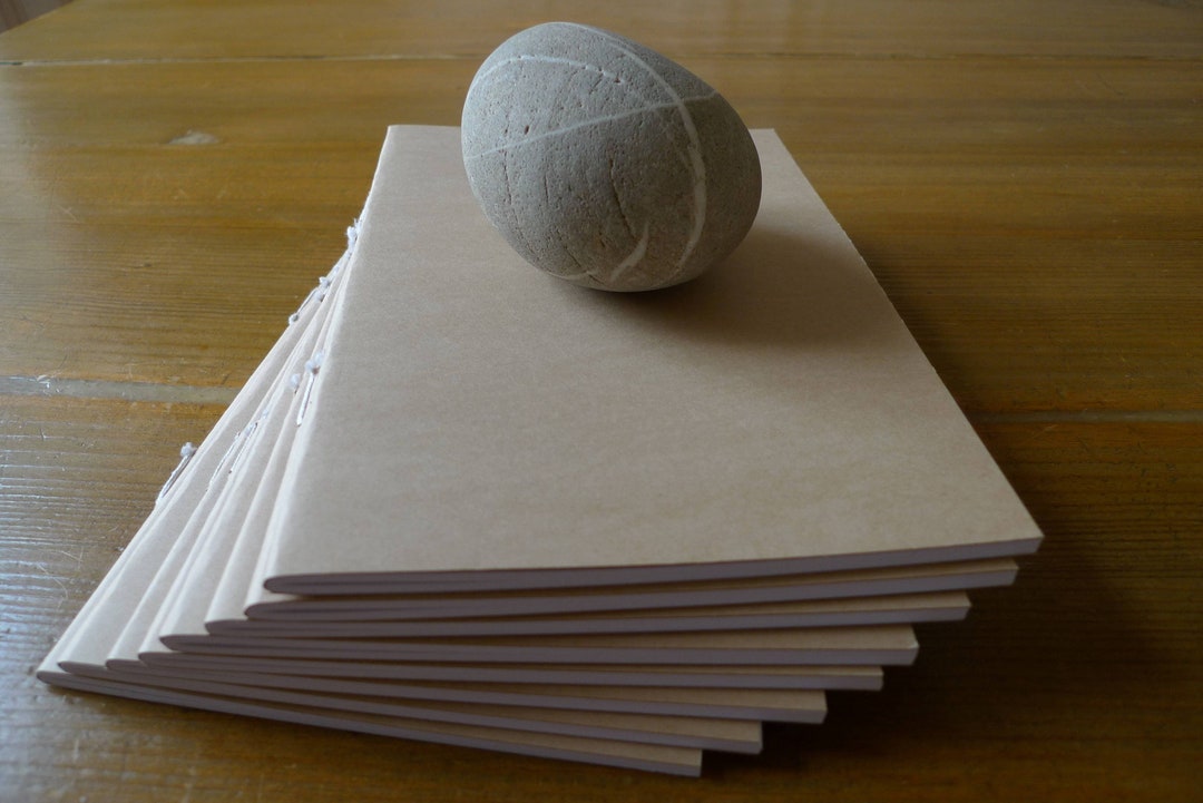 Handmade Plain Notebook Sewn by Hand, Plain Notebook for You to ...