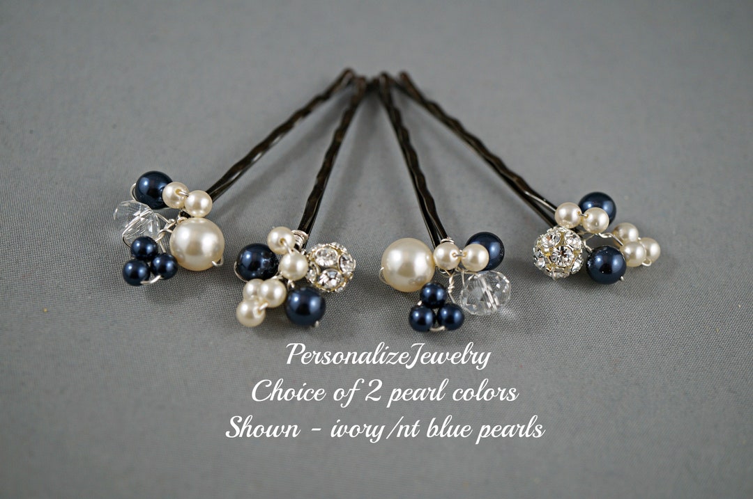 BRIDAL CLIPS Set of 4 Bridal Bobby Clips Wedding Hair Clips Bridal Hair ...