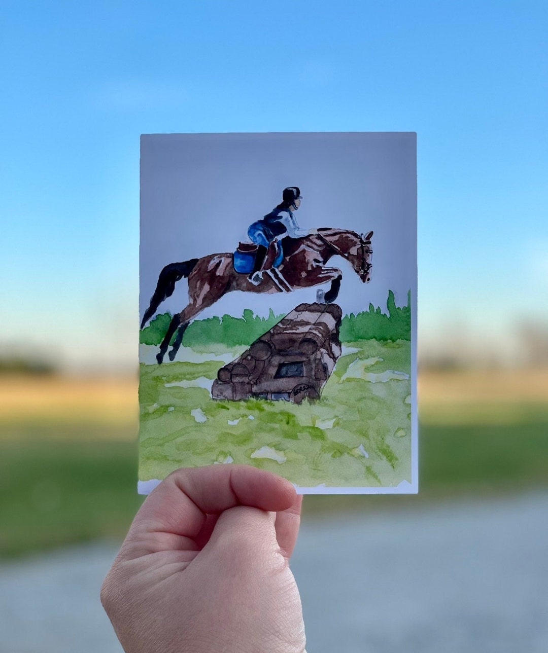 Jumping Horse Card Show Jumping Card All Occasion Greeting - Etsy