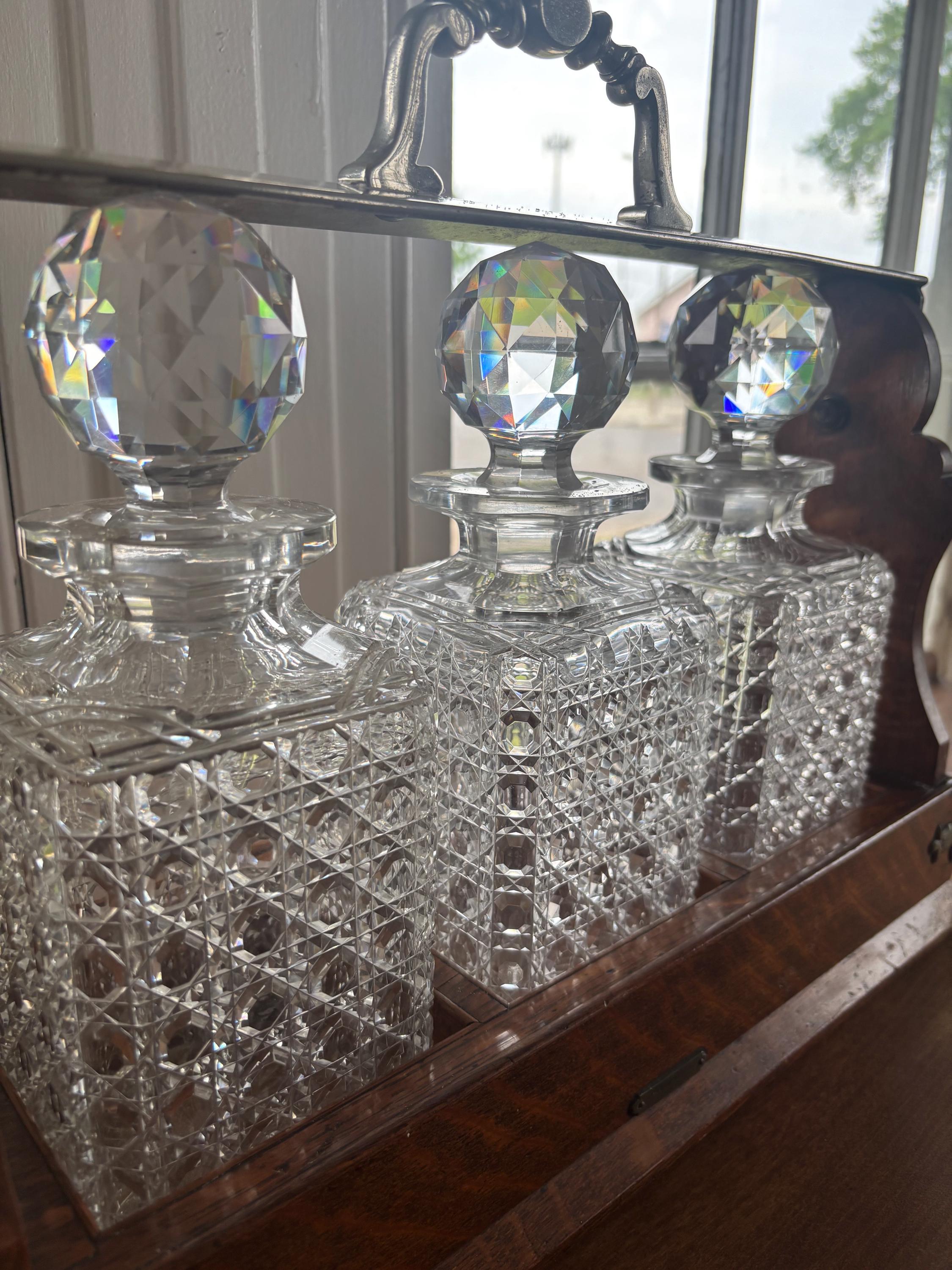 RARE 19th Century Betjemann Tantalus Decanter Set - Etsy