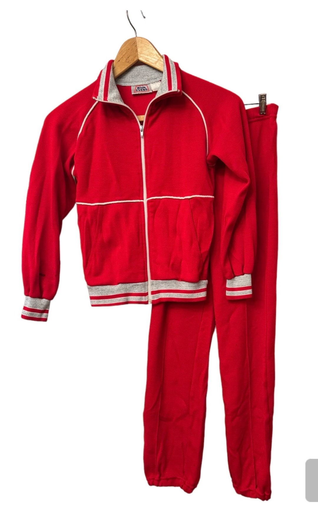Vintage 1980s Main Event Red Track Suit - Etsy