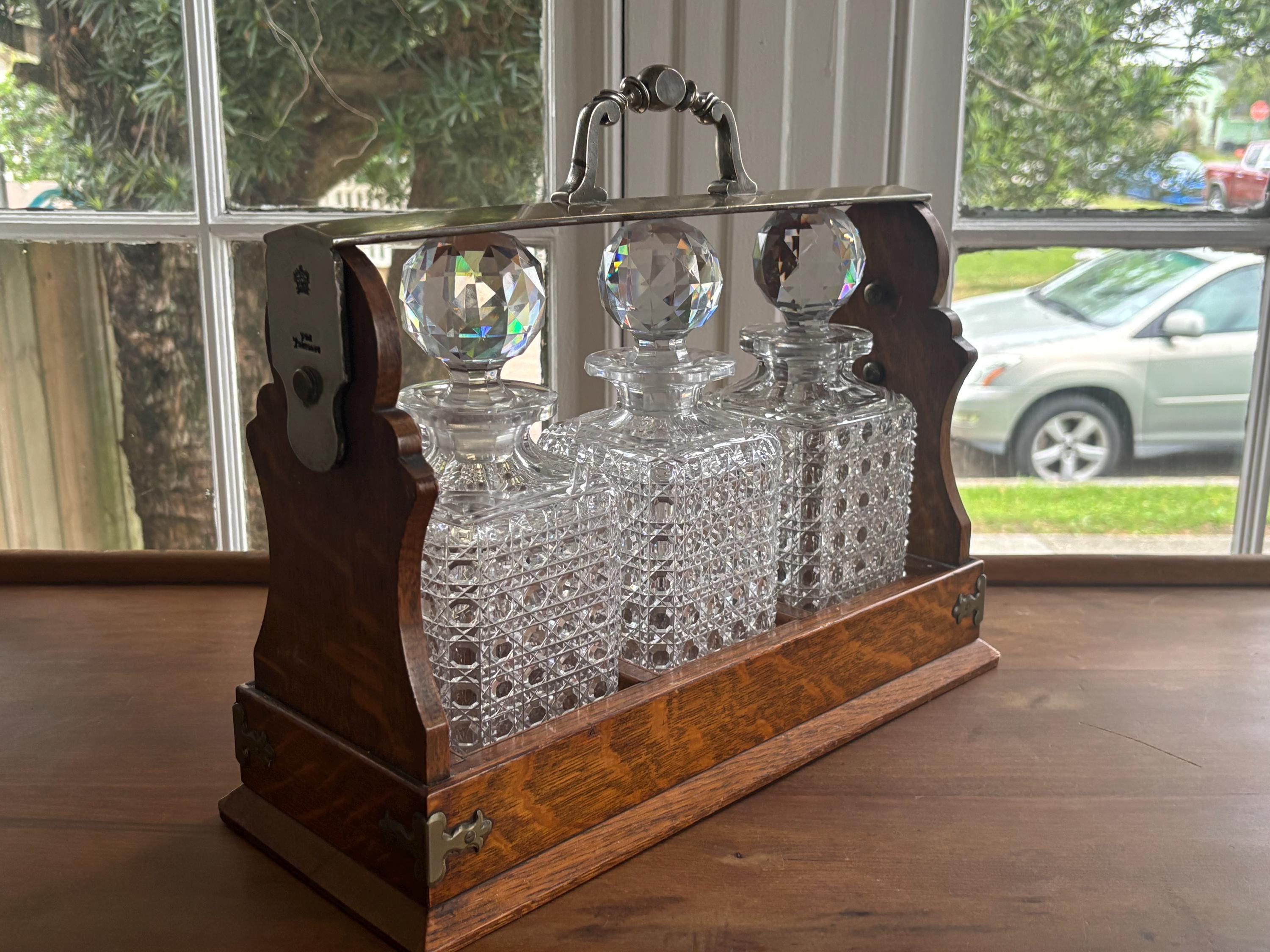 RARE 19th Century Betjemann Tantalus Decanter Set - Etsy