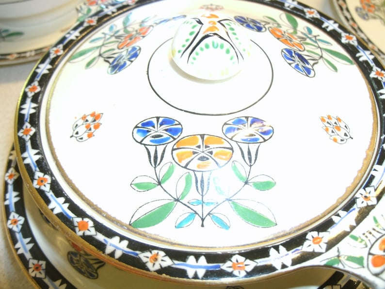 Rare Grimwades Royal Winton Ivory Lotus 38 Piece Dinnerware Art Deco - Etsy