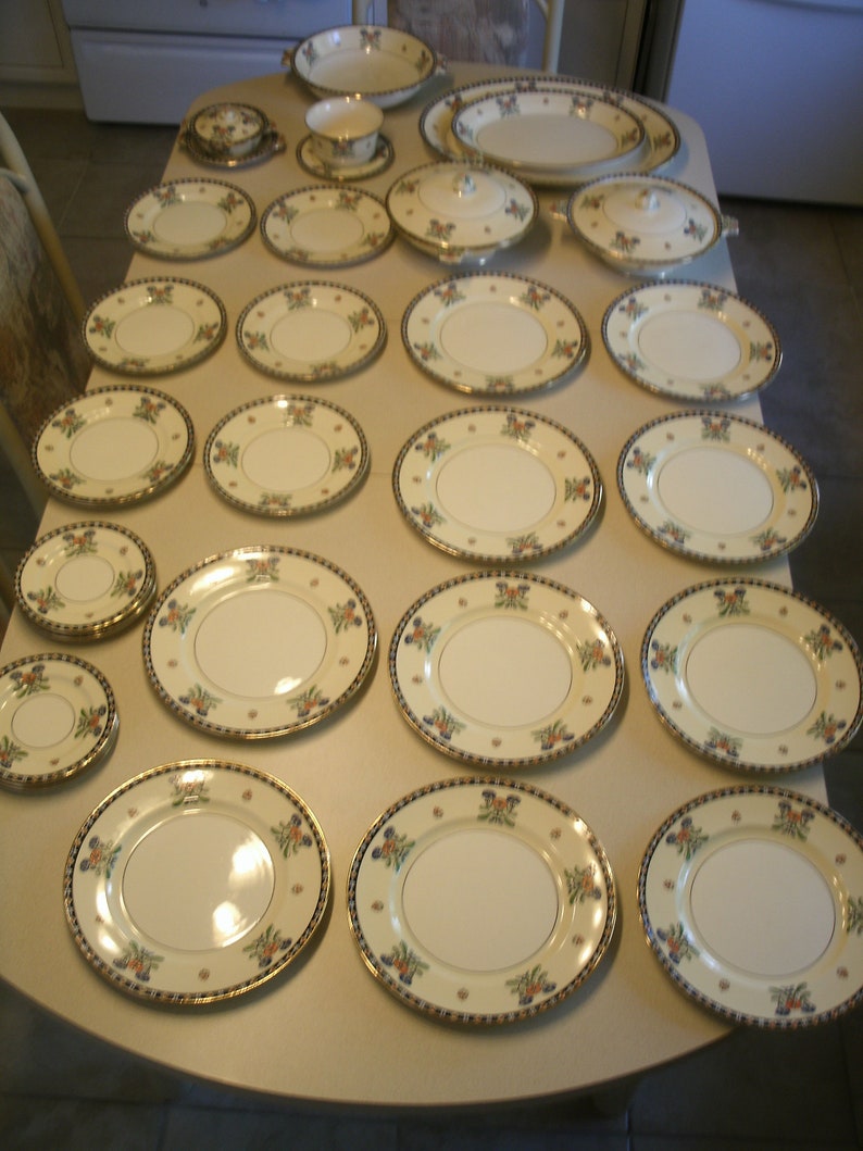 Rare Grimwades Royal Winton Ivory Lotus 38 Piece Dinnerware Art Deco - Etsy