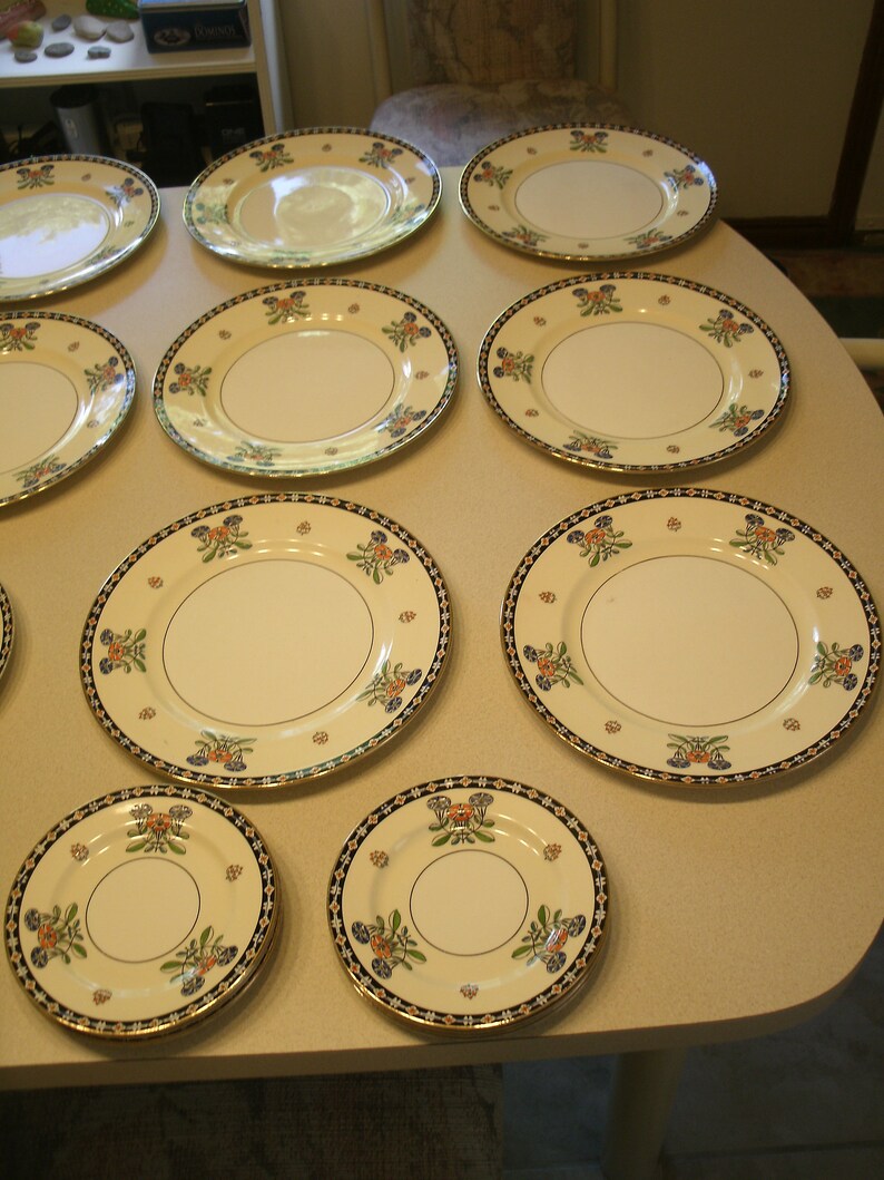Rare Grimwades Royal Winton Ivory Lotus 38 Piece Dinnerware Art Deco - Etsy